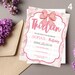 Coquette Birthday Invitation Template | Pink Bow Aesthetic Party Invite ...