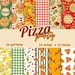 Pizza Party Digital Paper Set (PNG) - Etsy