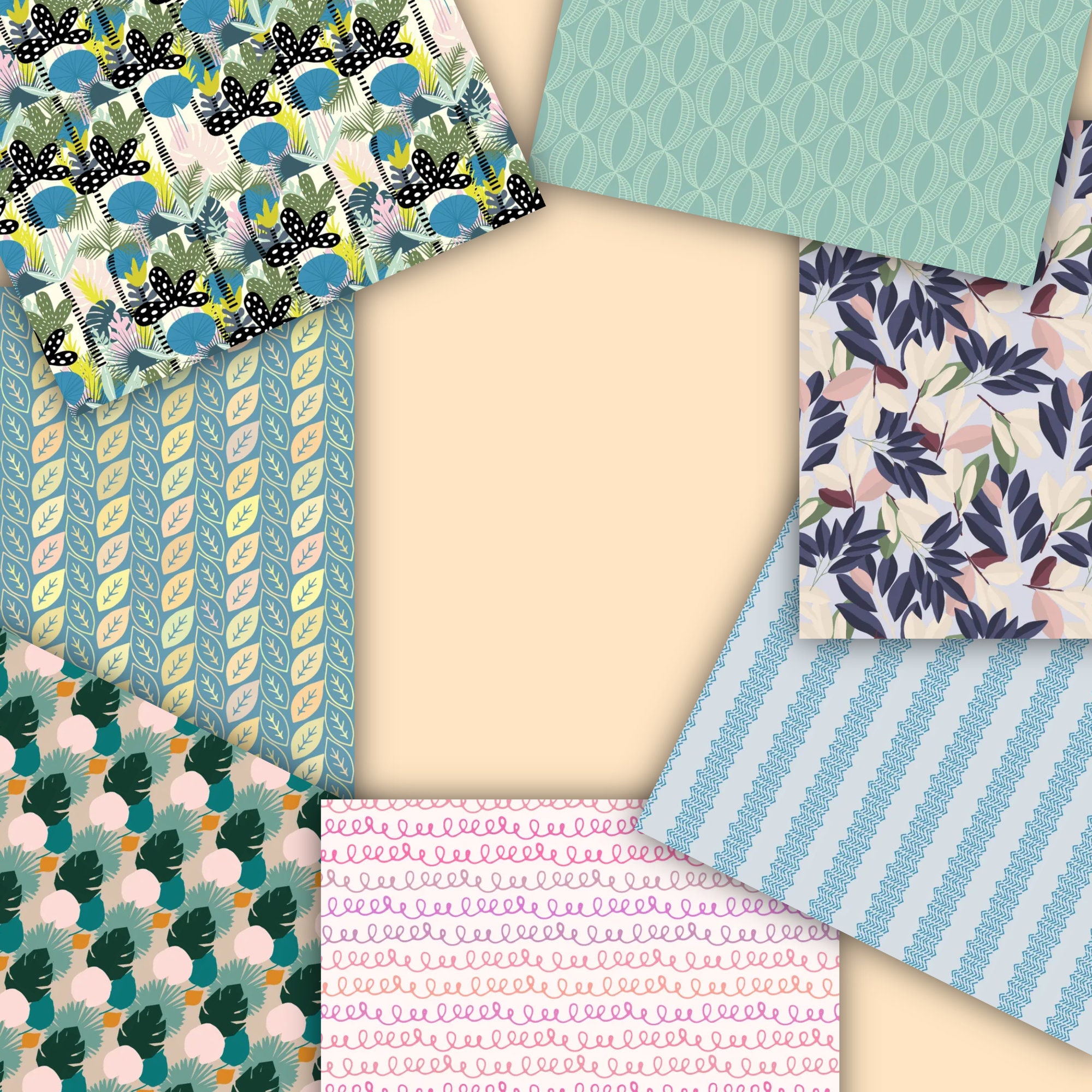 Jungle Animal, Safari Digital Paper, Jungle Animals Pattern, Boho Baby ...