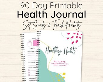90 Day Habit Tracker Printable Journal Goal Setting Planner - Etsy