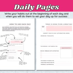 90 Day Habit Tracker Printable Journal | Goal Setting Planner Instant ...