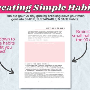 90 Day Habit Tracker Printable Journal | Goal Setting Planner Instant ...