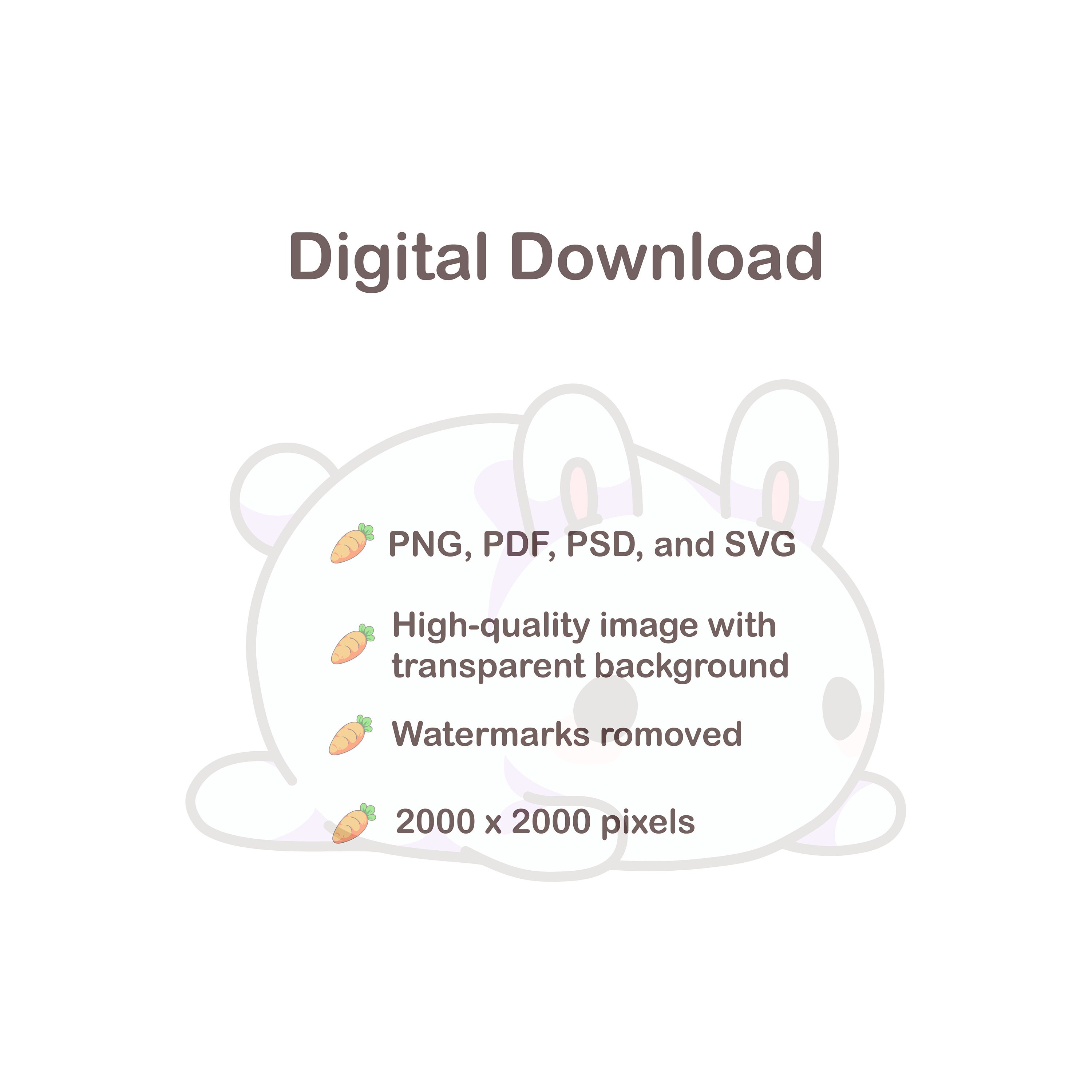 Cute Bunnies SVG & PNG, Printable File, Digital Download, Vector Art ...