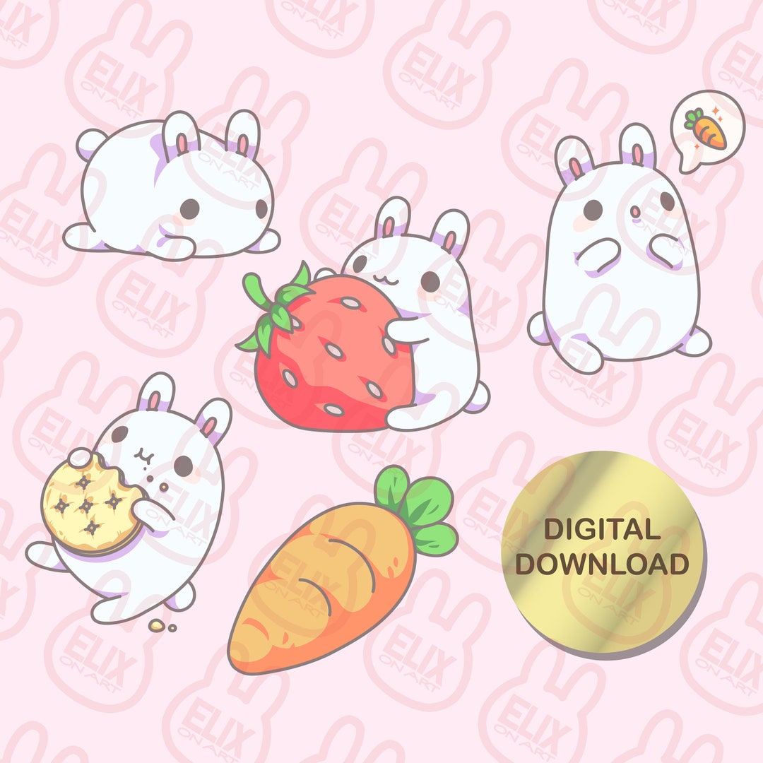 Cute Bunnies SVG & PNG, Printable File, Digital Download, Vector Art ...