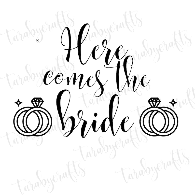 Here Comes the Bride SVG / PNG | Engagement Announcement Svg, Wedding ...