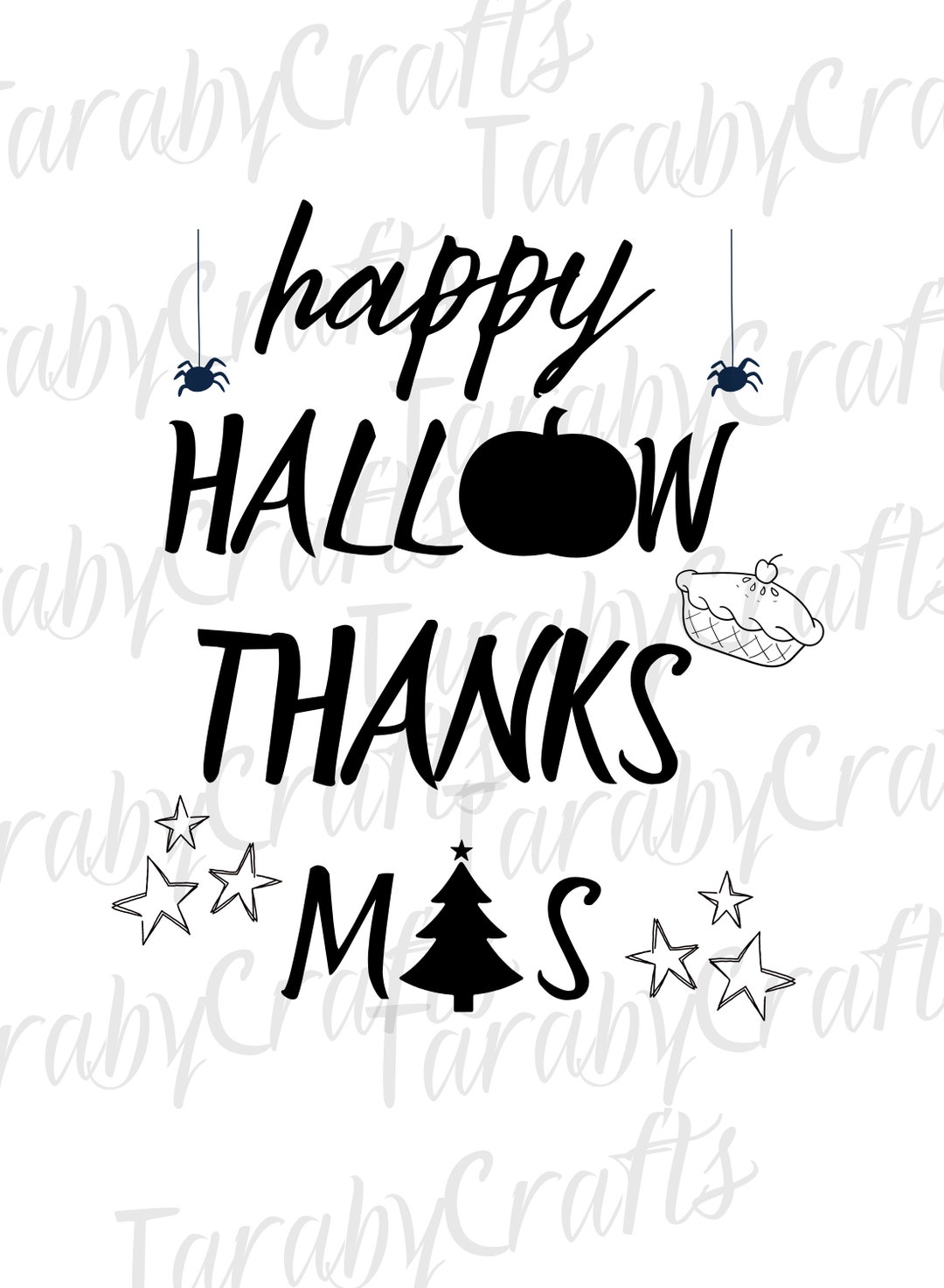 Hallo Thanksmas Turkey Png Merry Christmas Digital - Etsy