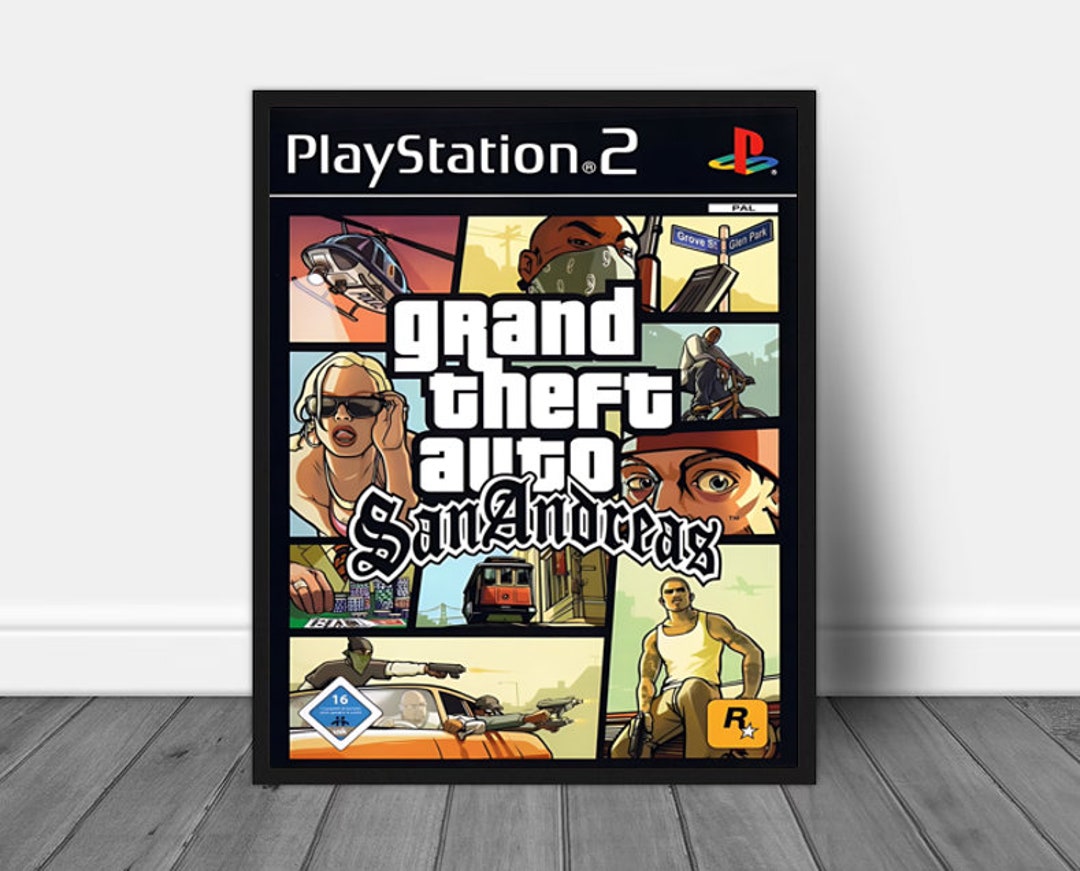 Grand Theft Auto San Andreas Box Art UPSCALED, GTA San Andreas Cover ...