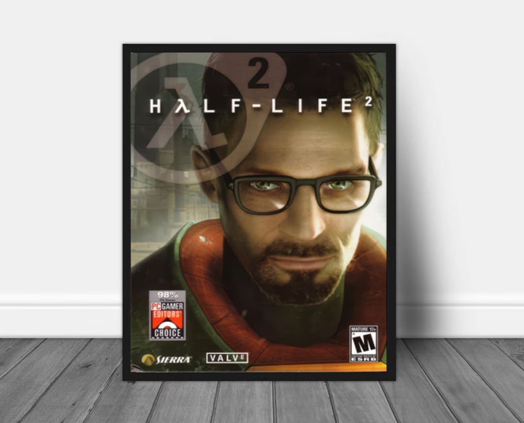 Half-life 2 Cover Art UPSCALED, Half-life 2 Box Art, Game Art, Gamer ...