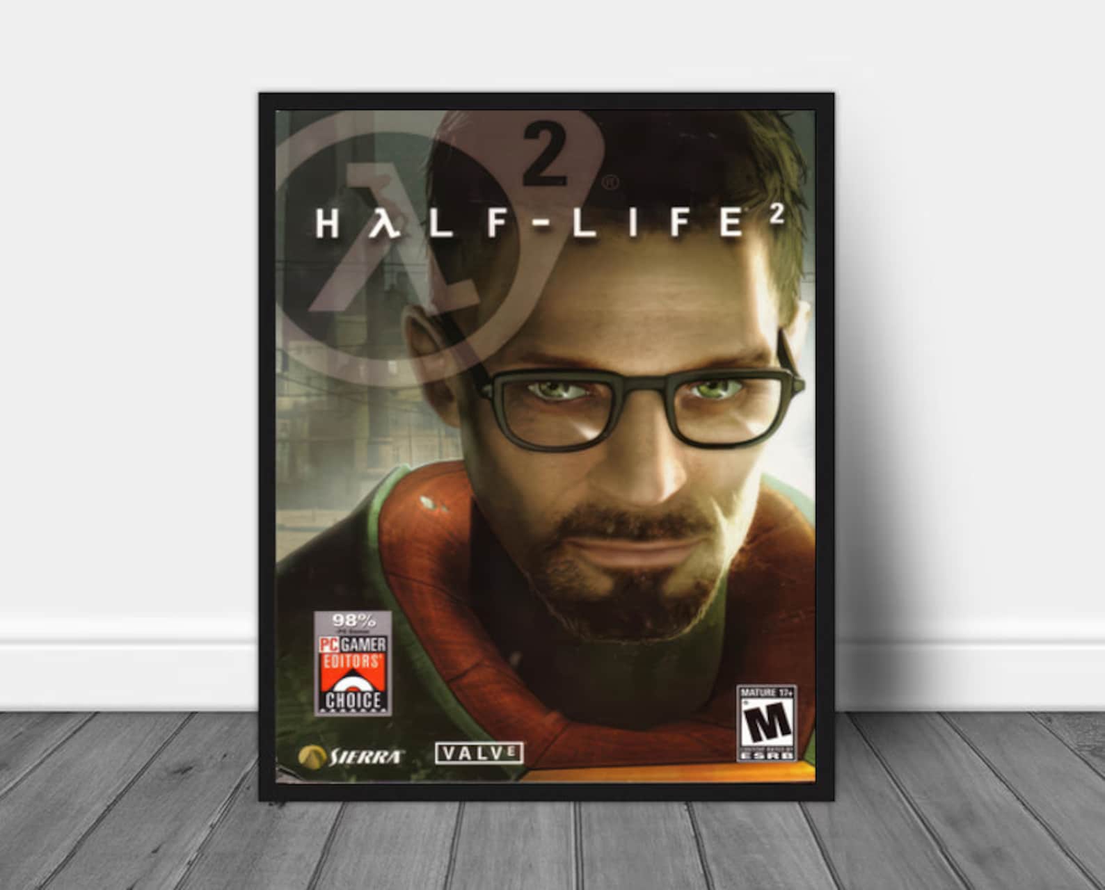 Half-life 2 Cover Art UPSCALED, Half-life 2 Box Art, Game Art, Gamer ...
