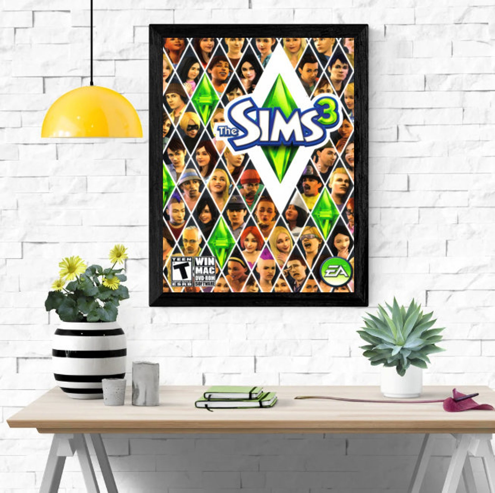 The Sims 3 Box Art UPSCALED, the Sims 3 Cover Art, Game Art, Gamer Gift ...