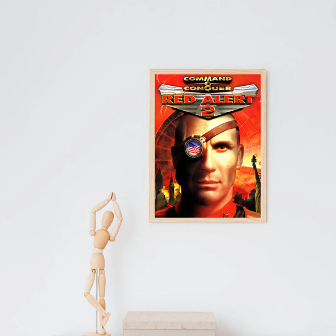 Red Alert 2 Box Art UPSCALED, Red Alert Cover Art, Game Art, Gamer Gift ...