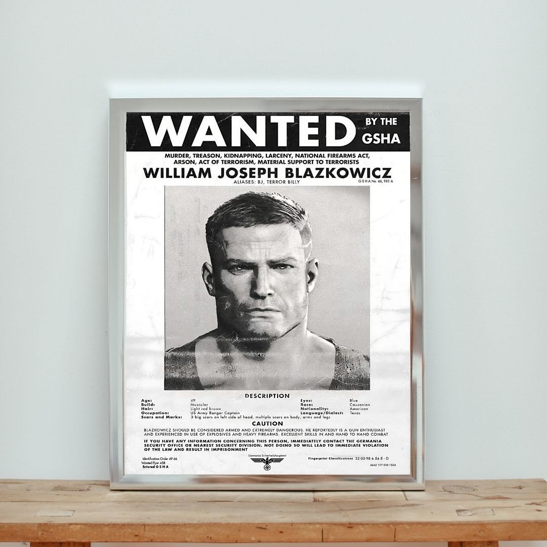 Wolfenstein B.J. Blazkowicz Portrait UPSCALED, Wolfenstein Portrait ...