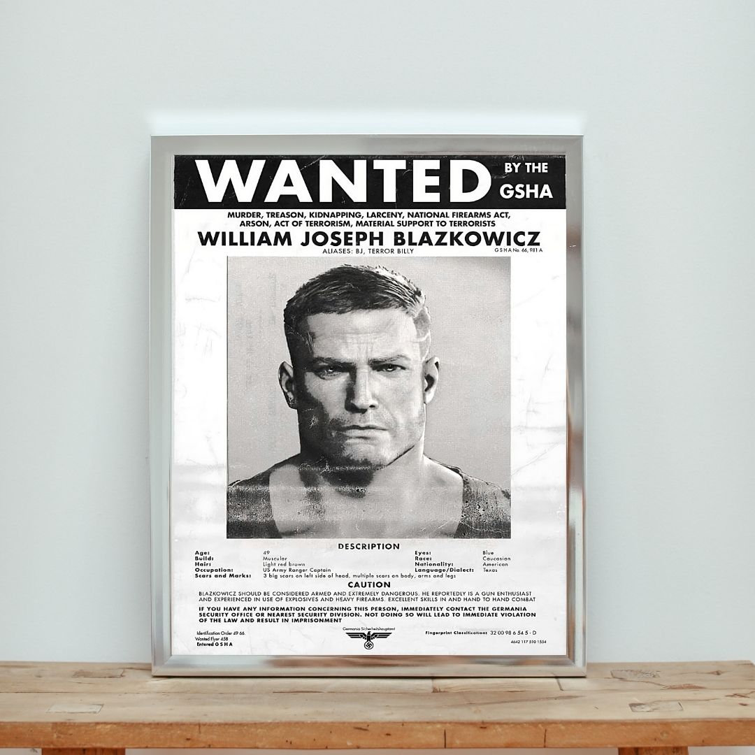 Wolfenstein B.J. Blazkowicz Portrait UPSCALED, Wolfenstein Portrait ...