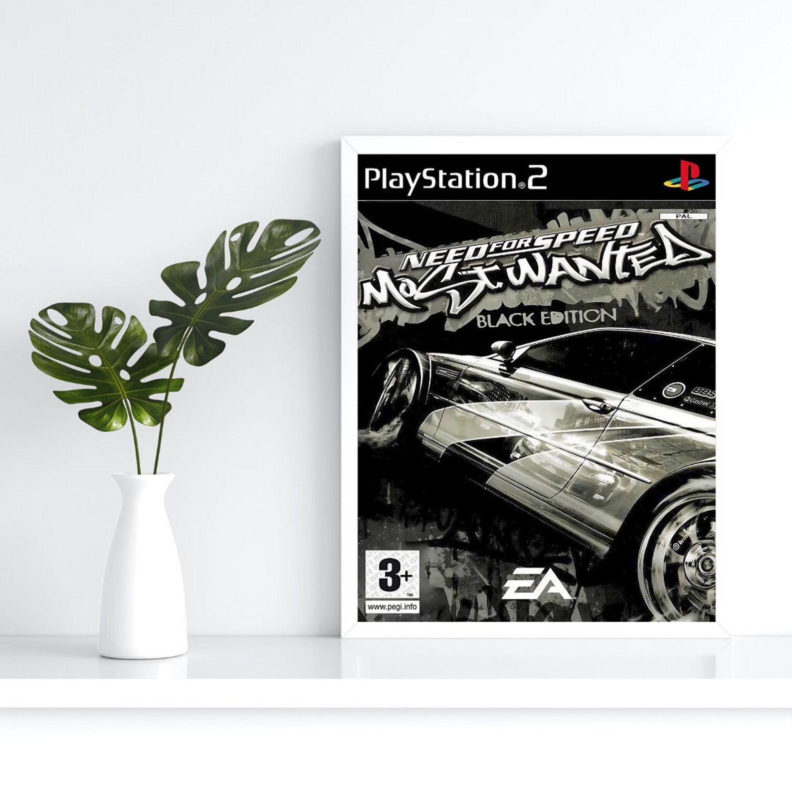 Need for Speed Most Wanted Black Edition PS2 Box Art UPSCALED, NFS Most ...