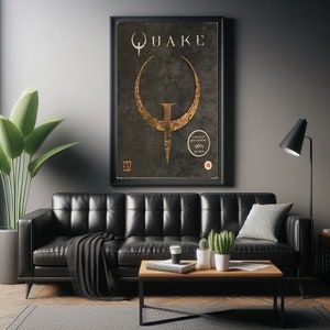 Quake Box Art UPSCALED, Quake Cover Art, Game Art, Gamer Gift, Video ...