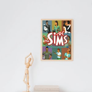The Sims Box Art UPSCALED, the Sims Cover Art, Game Art, Gamer Gift ...