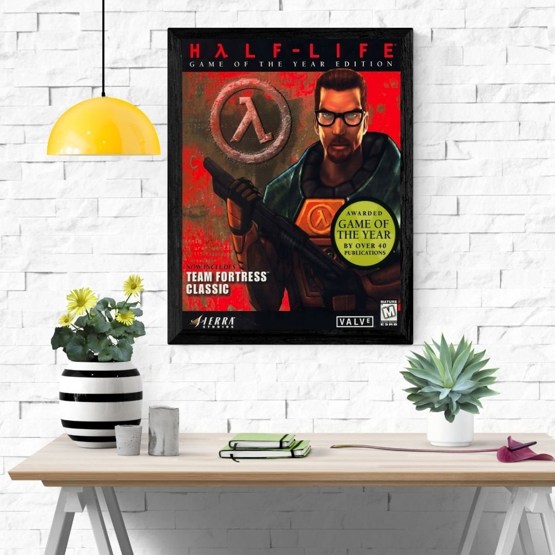 Half-life GOTY Cover Art UPSCALED, Half-life Box Art, Game Art, Gamer ...