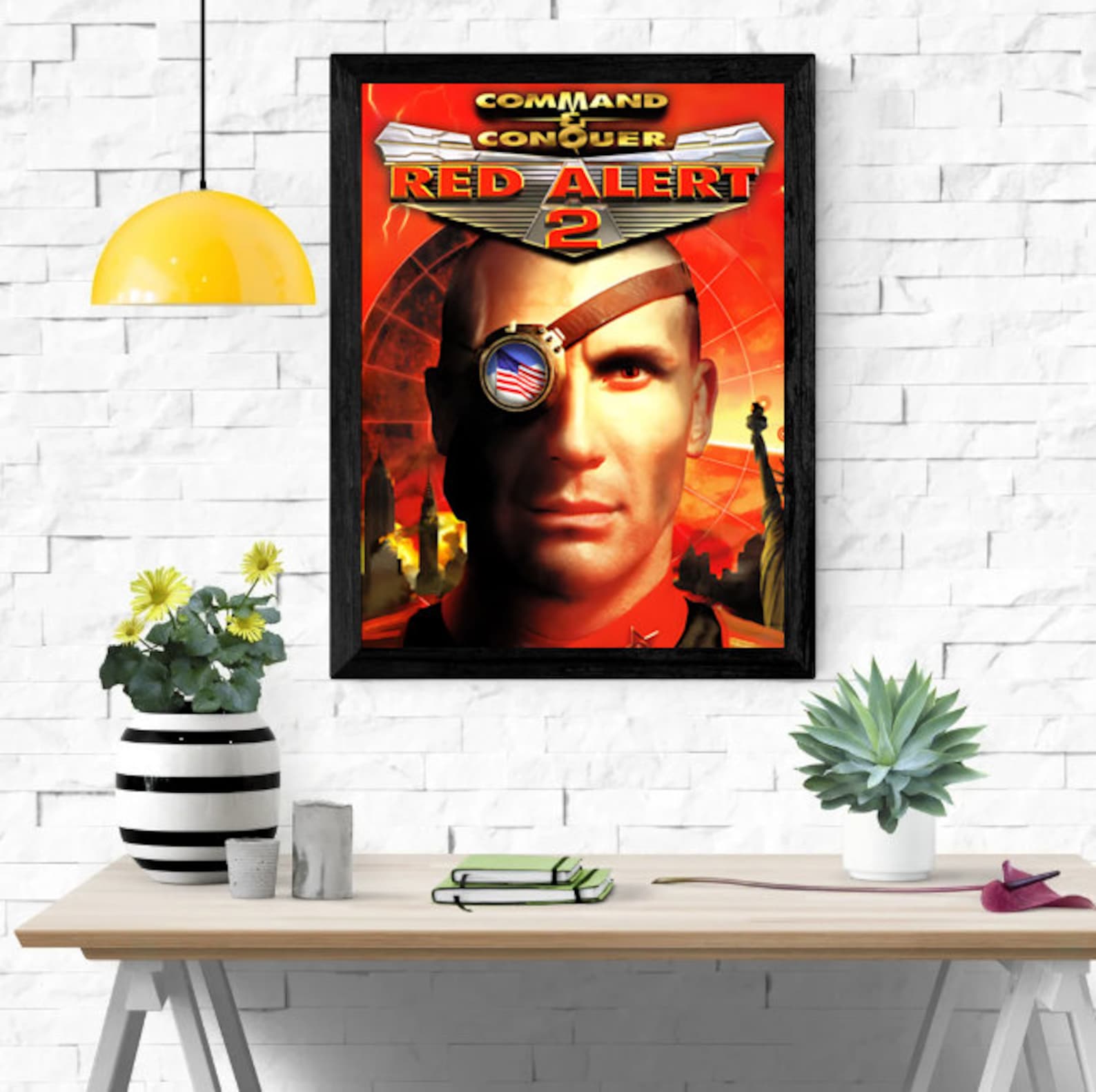 Red Alert 2 Box Art UPSCALED, Red Alert Cover Art, Game Art, Gamer Gift ...