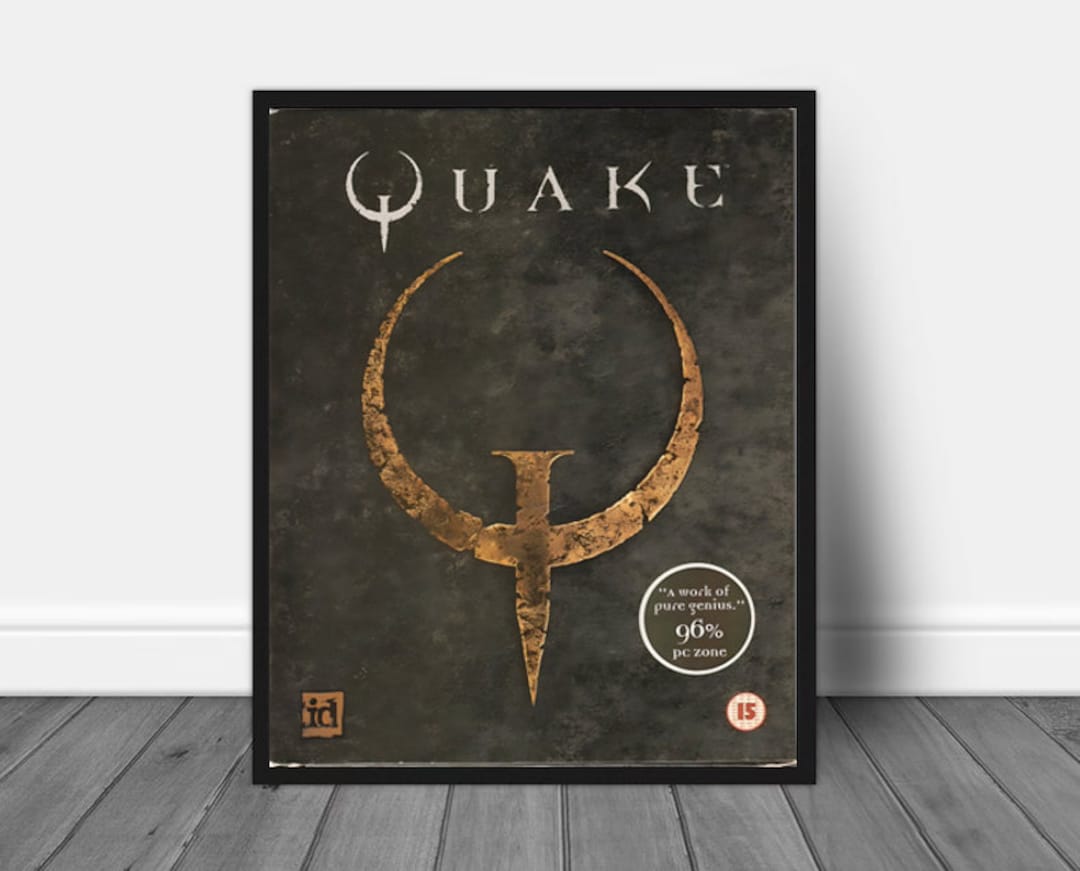 Quake Box Art UPSCALED, Quake Cover Art, Game Art, Gamer Gift, Video ...