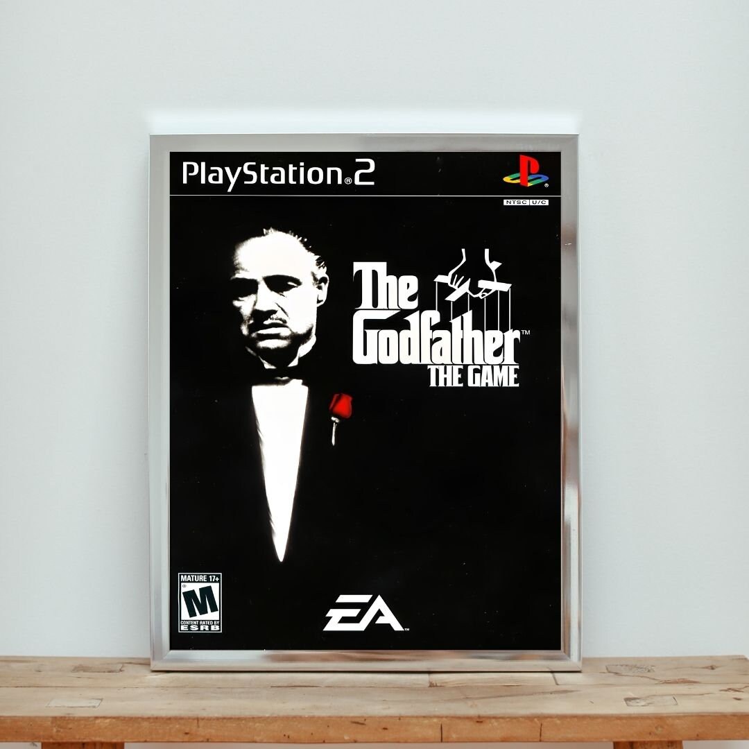 The Godfather the Game Wall Art UPSCALED, the Godfather Box Art, Retro ...