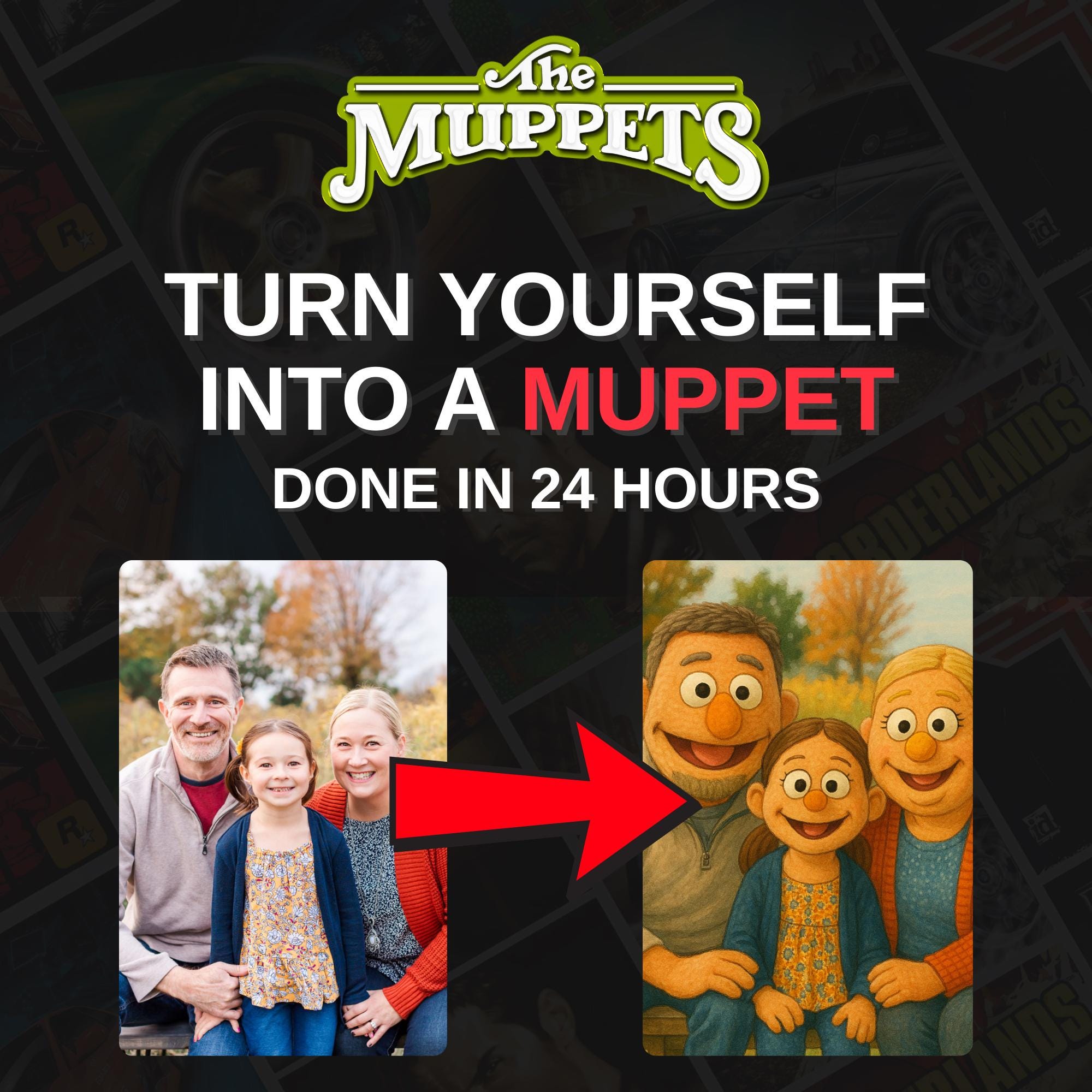 Custom Muppet Portrait: Personalized Digital Art Gift - Etsy
