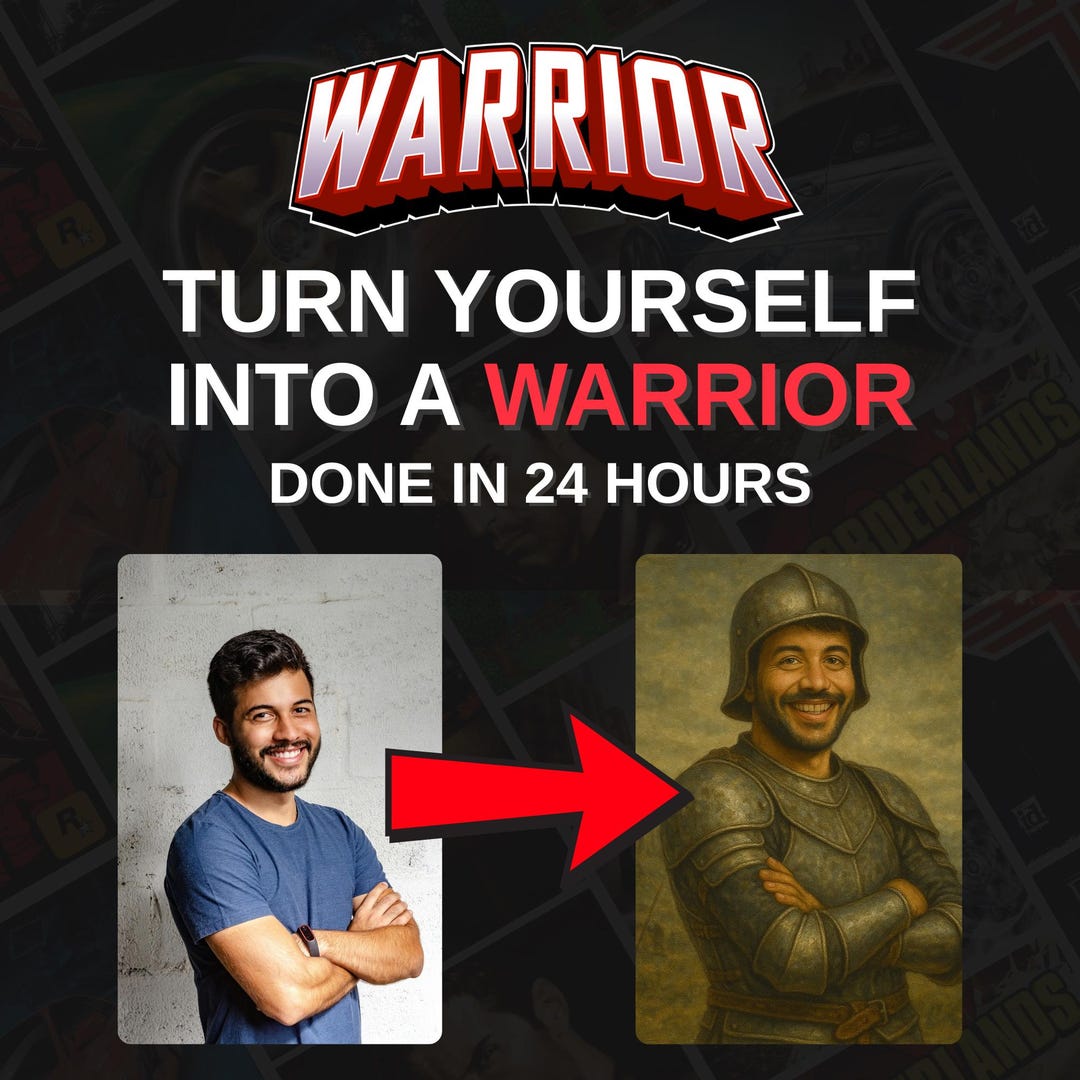 Custom Medieval Warrior Portrait: Personalized Digital Art Gift (1 Day ...