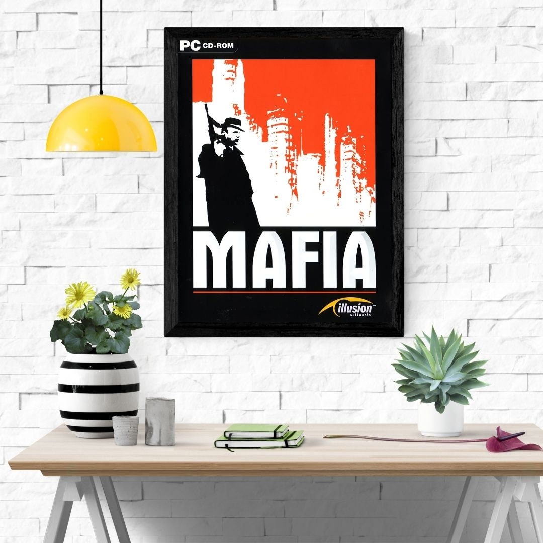 MAFIA Cover Art UPSCALED,MAFIA Box Art, Game Art, Gamer Gift, Video ...