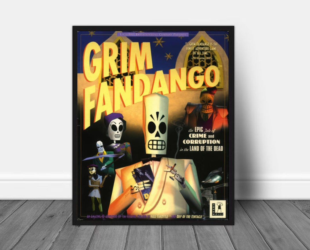 Grim Fandango Box Art UPSCALED, Grim Fandango Cover Art, Game Art ...