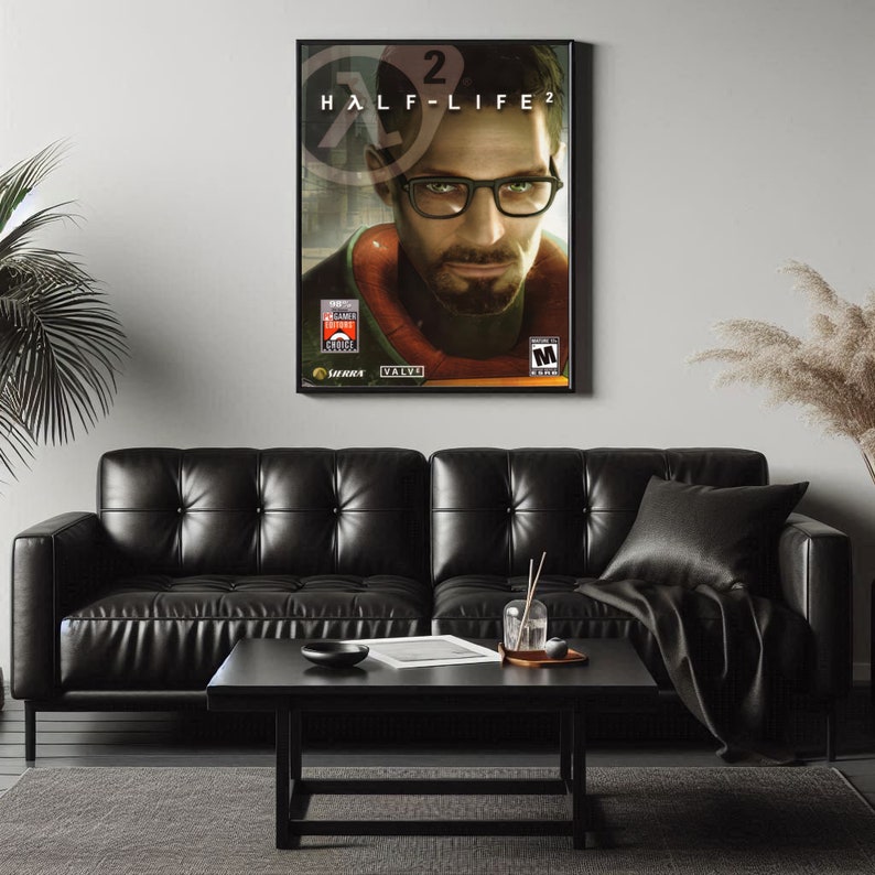 Half-life 2 Cover Art UPSCALED, Half-life 2 Box Art, Game Art, Gamer ...