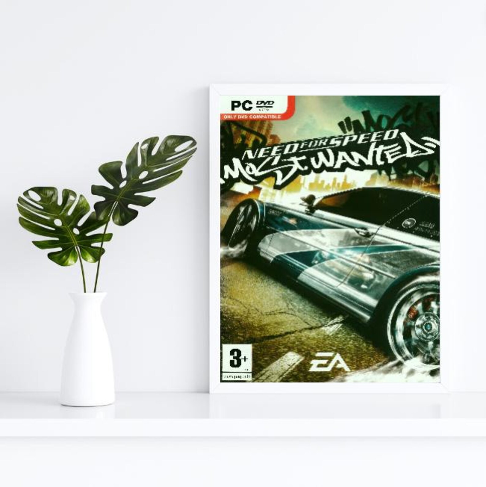 Need for Speed Most Wanted 2005 Logo Box Art UPSCALED, NFS Most Wanted ...