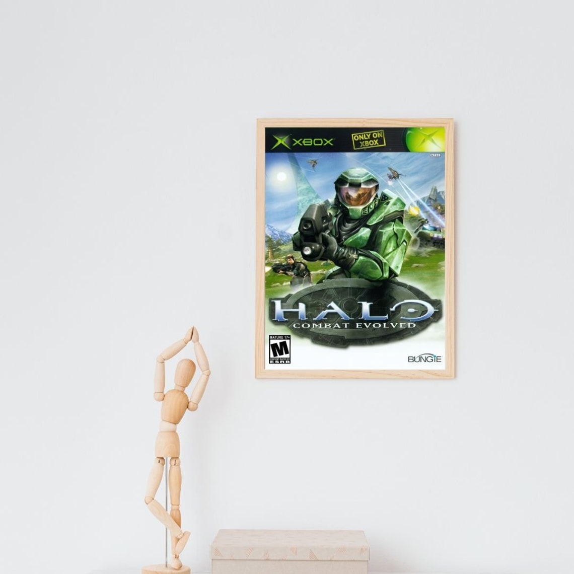 HALO Combat Evolved Box Art UPSCALED, Halo 1 Cover Art, Game Art, Gamer ...