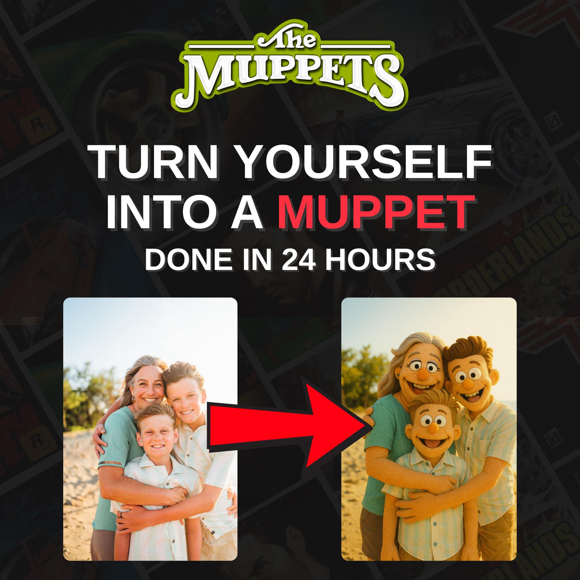 Custom Muppet Portrait: Personalized Digital Art Gift - Etsy