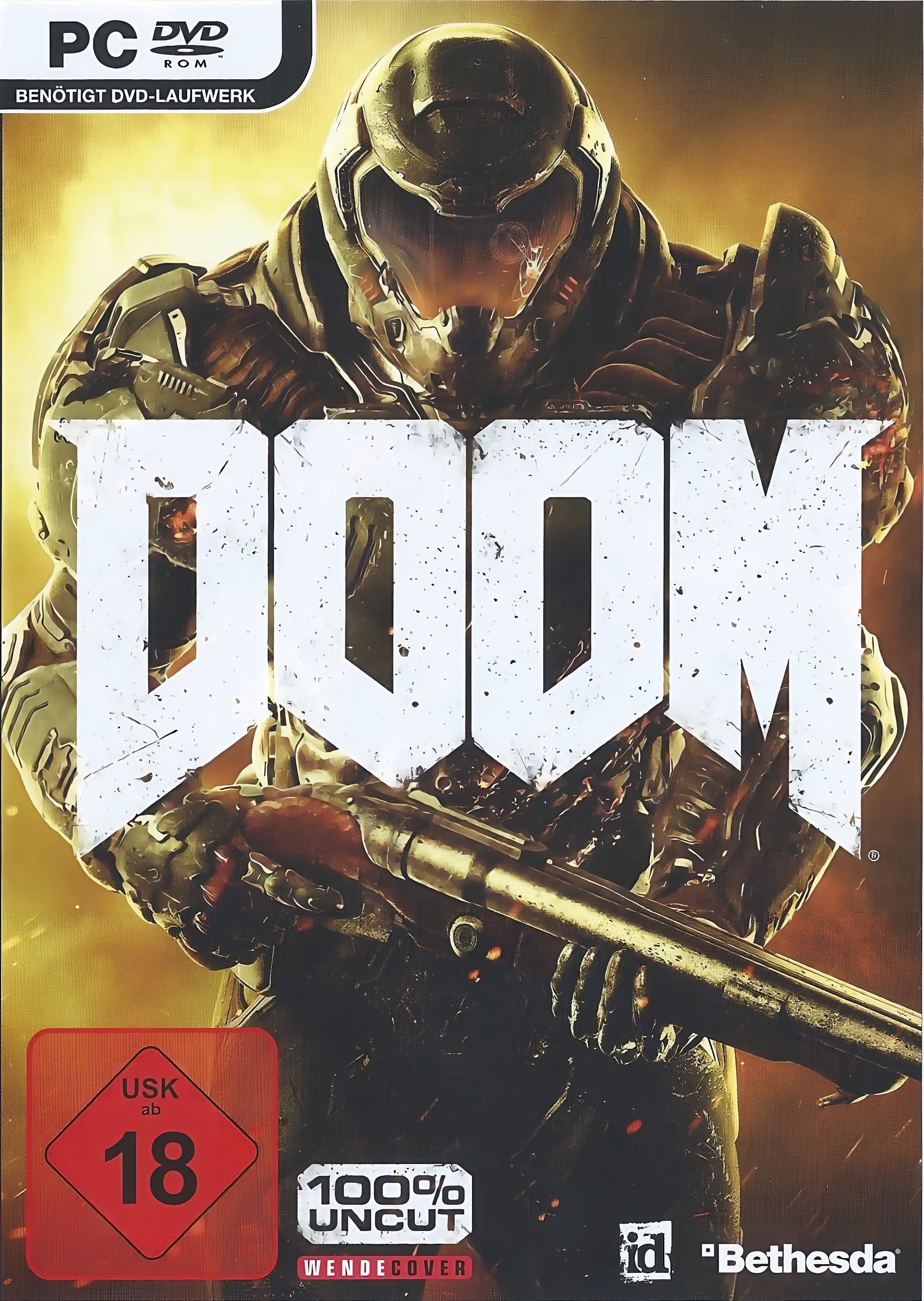 DOOM 2016 Box Art UPSCALED, Doomguy, Covert Art, Game Art, Gamer Gift ...