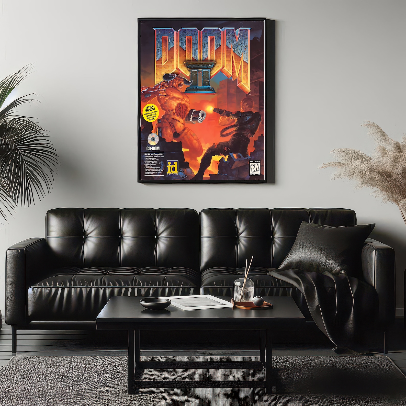 DOOM 2: Hell on Earth Box Art UPSCALED, DOOM 2 Cover Art, Game Art ...