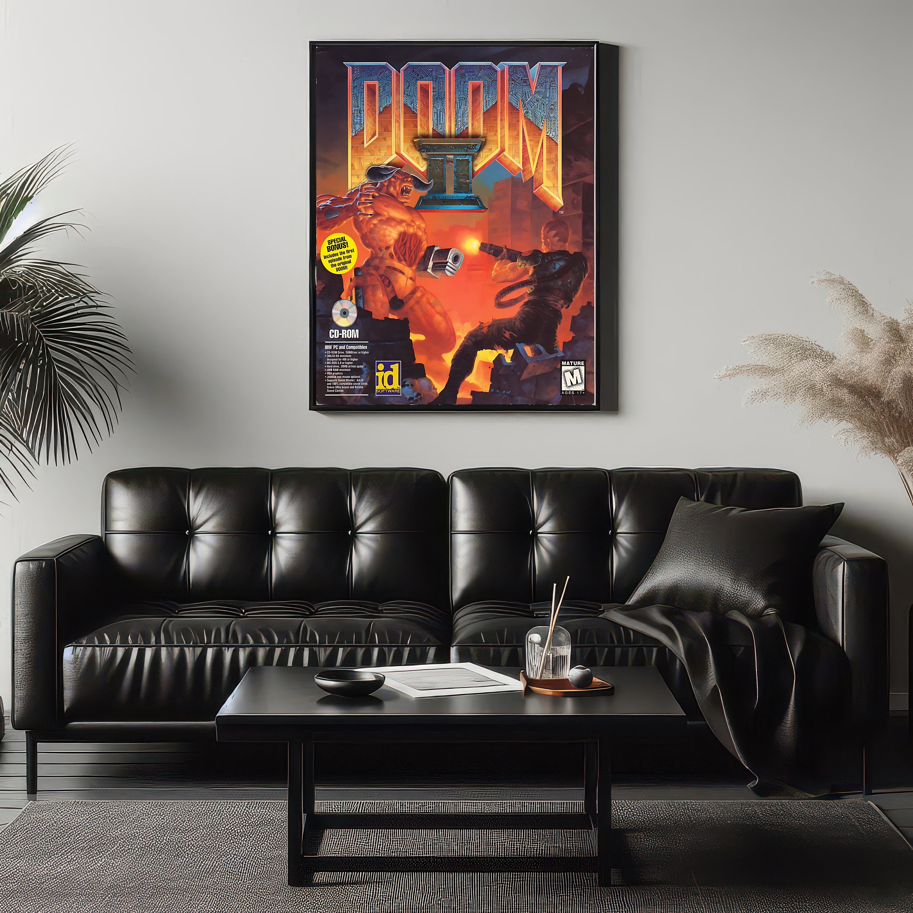 DOOM 2: Hell on Earth Box Art UPSCALED, DOOM 2 Cover Art, Game Art ...