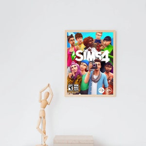 The Sims 4 Box Art UPSCALED, the Sims 4 Cover Art, Game Art, Gamer Gift ...