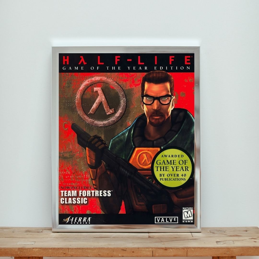 Half-life GOTY Cover Art UPSCALED, Half-life Box Art, Game Art, Gamer ...