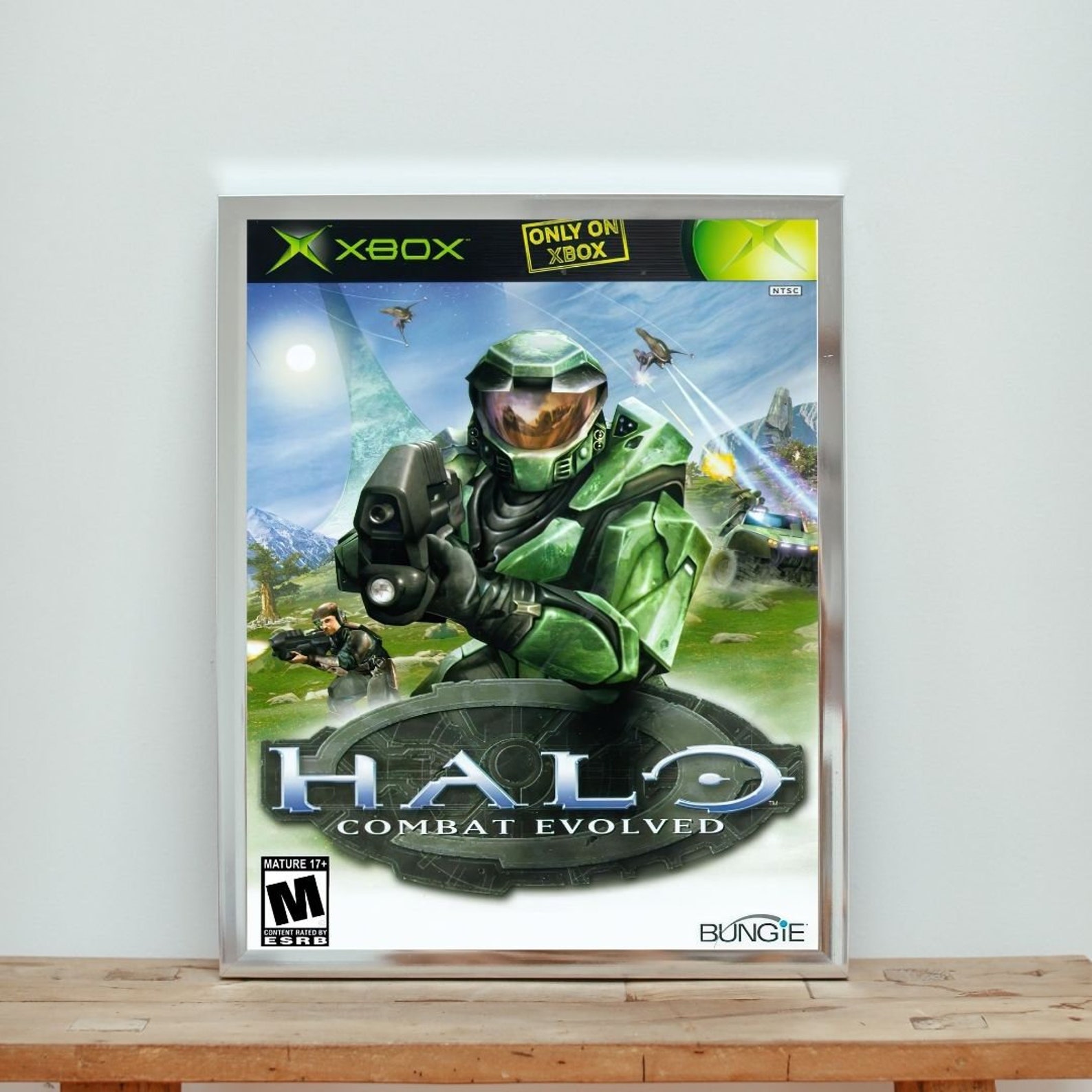 HALO Combat Evolved Box Art UPSCALED, Halo 1 Cover Art, Game Art, Gamer ...