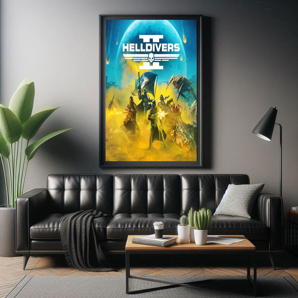 HELLDIVERS II Art UPSCALED, Helldivers 2 Cover Art, Game Art, Gamer ...