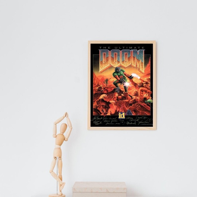 DOOM Box Art UPSCALED, DOOM Cover Art, Game Art, Gamer Gift, Video Game ...