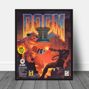 DOOM 2: Hell on Earth Box Art UPSCALED, DOOM 2 Cover Art, Game Art ...