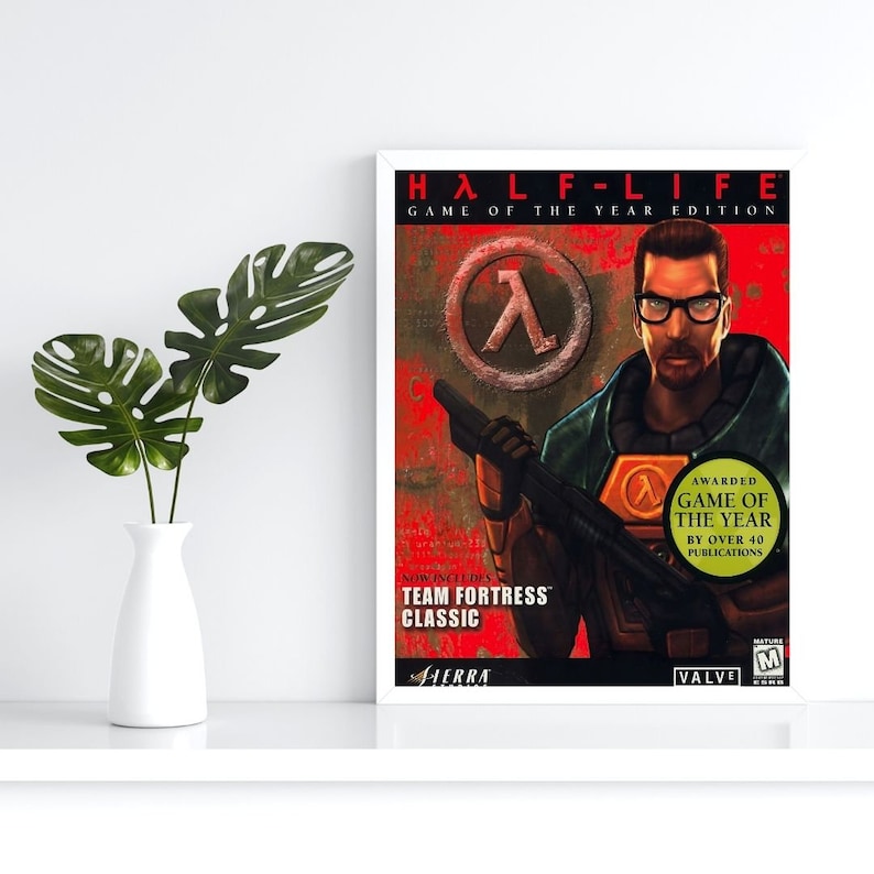 Half-life GOTY Cover Art UPSCALED, Half-life Box Art, Game Art, Gamer ...
