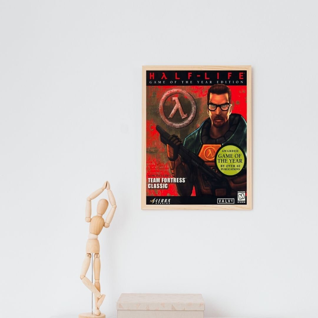 Half-life GOTY Cover Art UPSCALED, Half-life Box Art, Game Art, Gamer ...