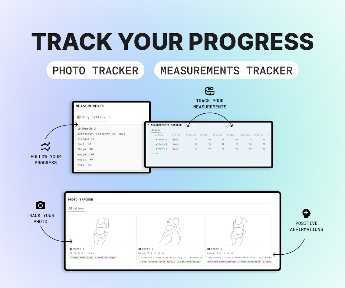 Notion Template Fitness Planner Notion Workout Template Notion ...