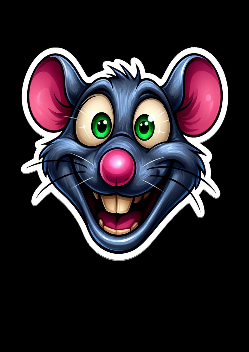 Animals Paper Sticker - Frong, Cat, Rat - Etsy