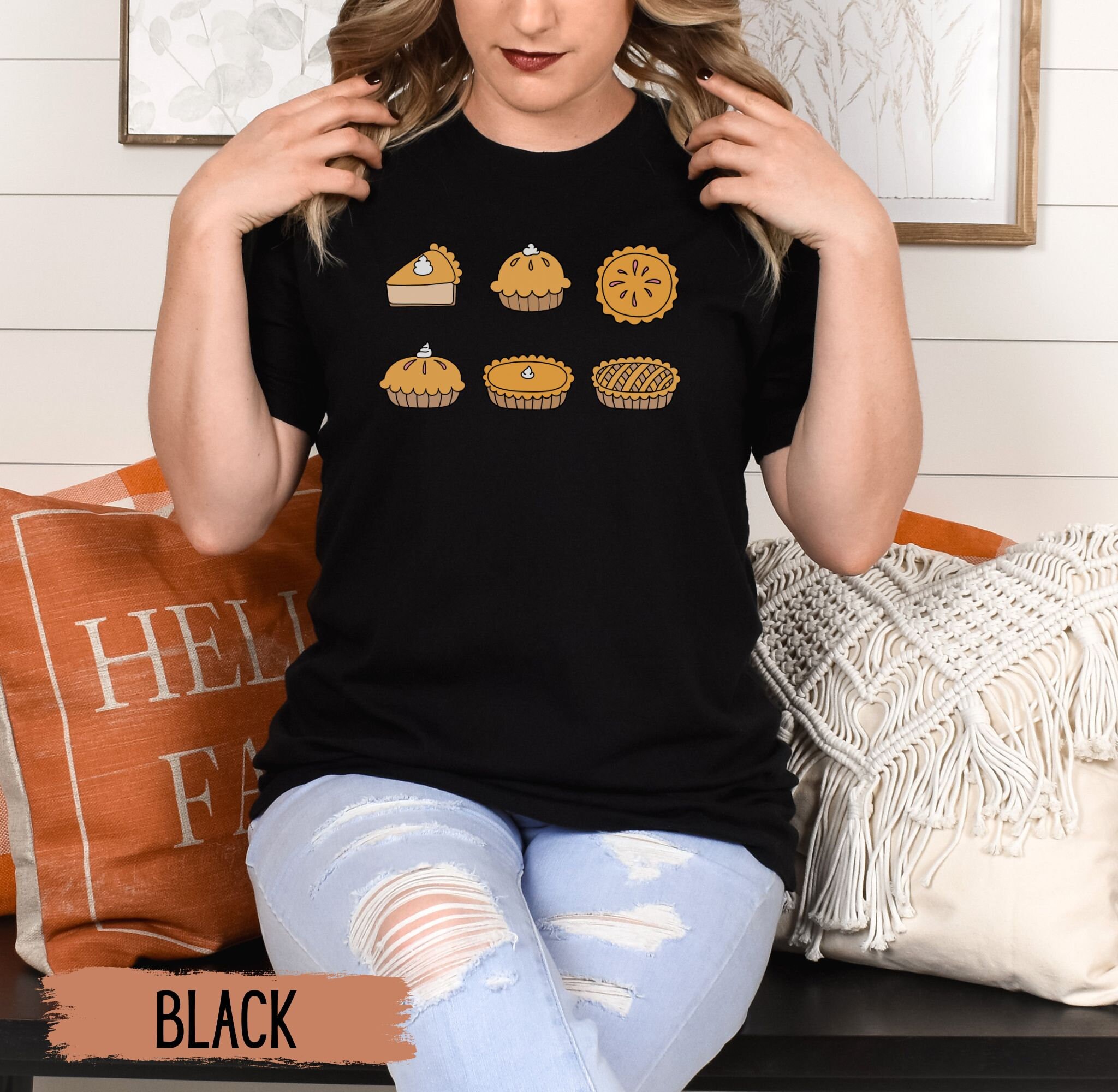 Pie Lover Shirt for Thanksgiving, Pie Collage Thanksgiving Shirt ...