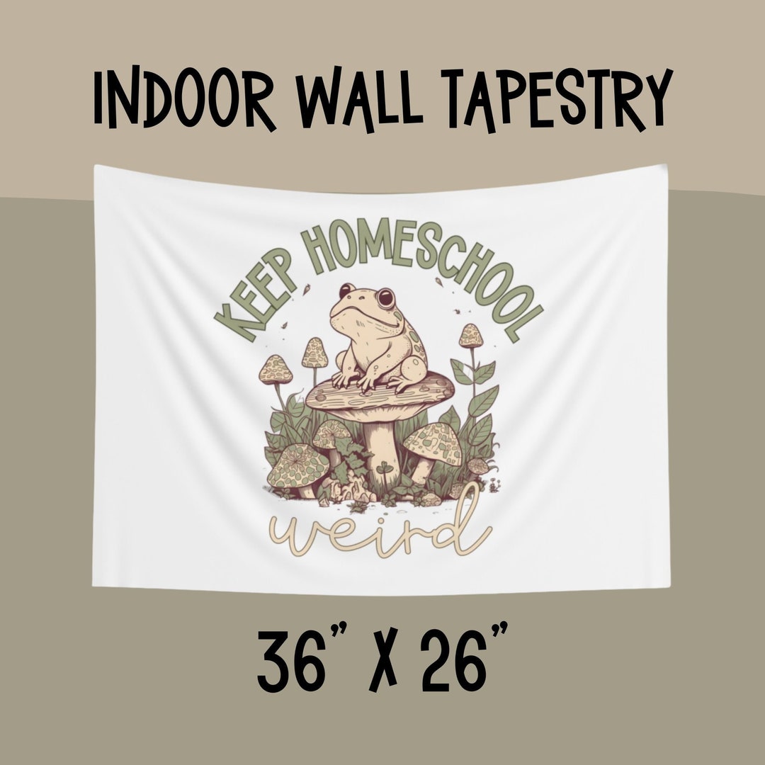 Homeschool Wall Tapestry, Homeschool Room Decor, Keep Homeschool Weird ...