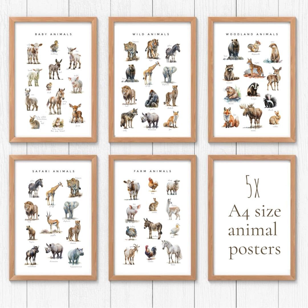 Printable Animal Educational Posters, Montessori Animal Posters ...