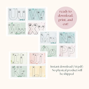 Letter Tracing Cards for Kids, A-Z Tracing Cards, Alphabet Multisensory ...