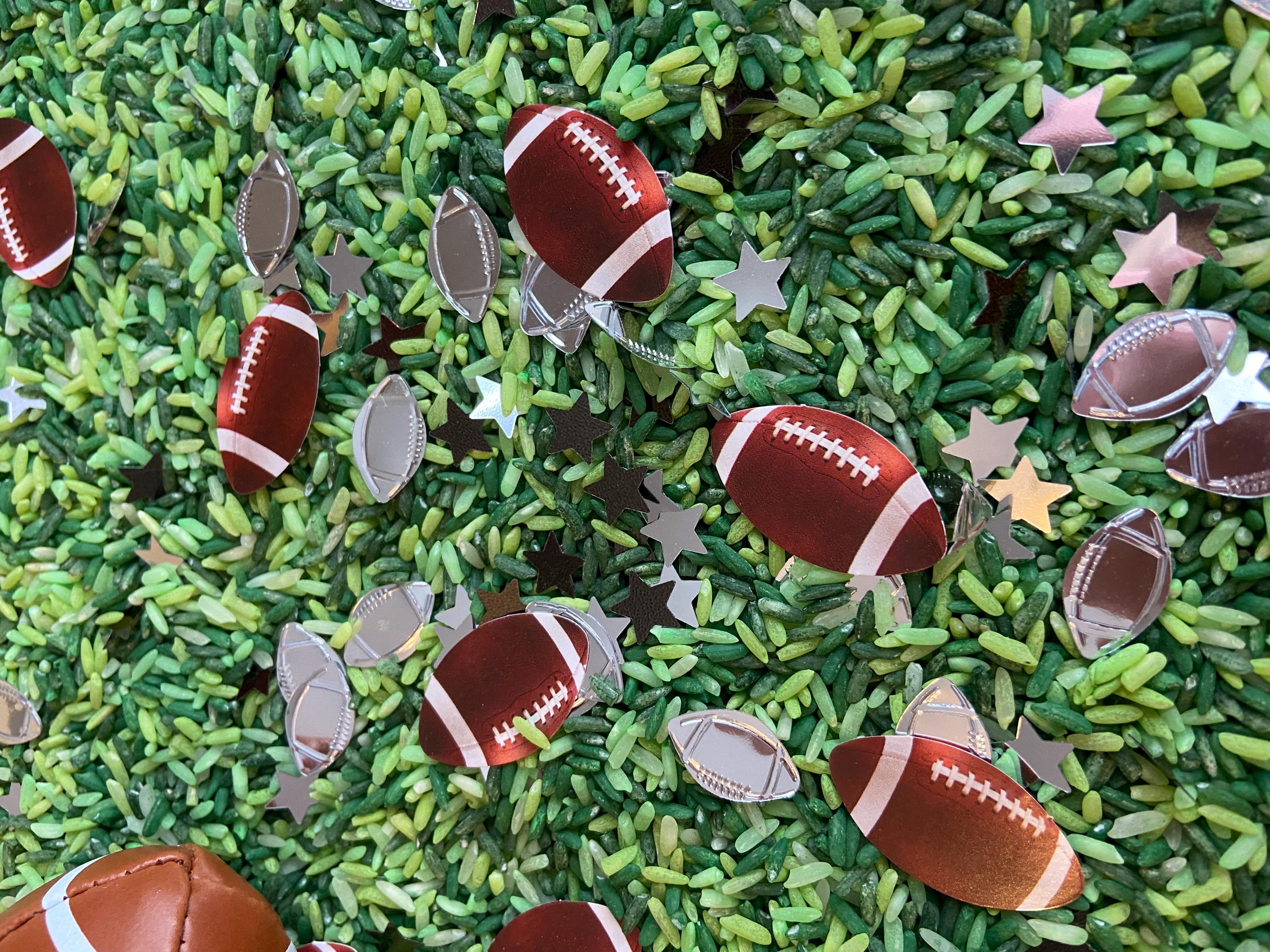 Football Sensory Bin Filler Sports Sensory Bin Rice Sensory Play Loose ...